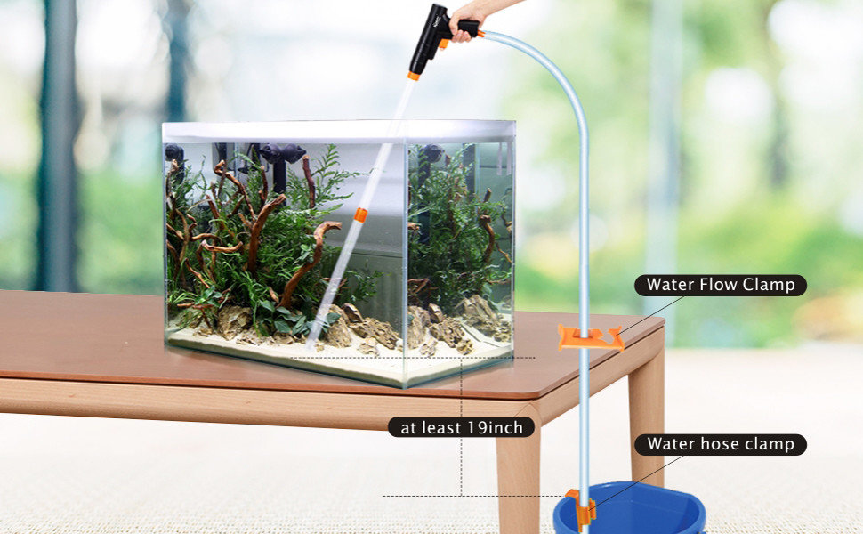 Air Pressing Aquarium Vacuum Cleaner For Water Changing